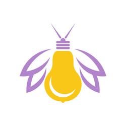 Firefly fireflies logo design Royalty Free Vector Image