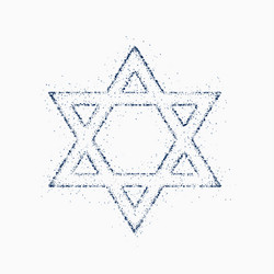Jewish religious star symbol background Royalty Free Vector