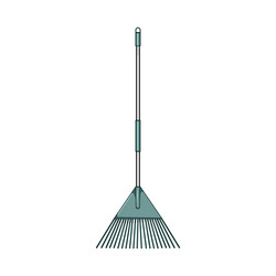 Raking rake cartoon Royalty Free Vector Image - VectorStock