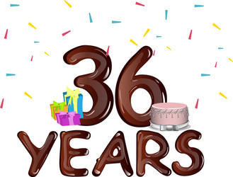 Happy Birthday 36th Vector Images (over 170)