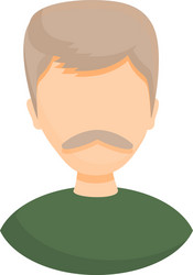 Anonymous profile icon cartoon style Royalty Free Vector