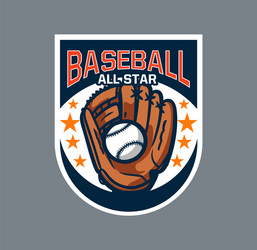 Baseball badge logo emblem all star champions Vector Image
