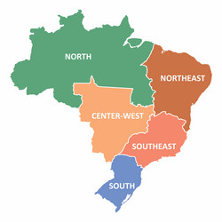 Map brazil northeast region Royalty Free Vector Image