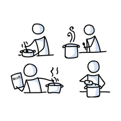 Stickman Cooking Vector Images (over 150)