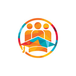 Education people logo design template Royalty Free Vector