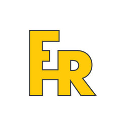 Letter fhr simple geometric line logo Royalty Free Vector