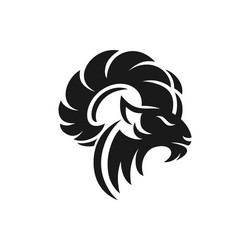 Angry Ram Logo Chasing Human