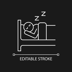 Sleep linear icon Royalty Free Vector Image - VectorStock