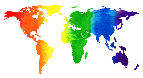 Rainbow Map of USA Vector Images (over 670)