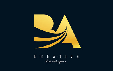 Handwritten letters ba logo design with simple Vector Image