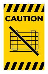 Do not obstruct symbol on white background Vector Image