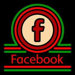 Facebook logo icon art design for websites Vector Image