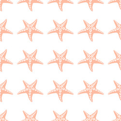 Pattern with sea stars Royalty Free Vector Image