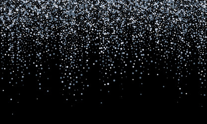 Silver confetti falling sparkling glitter Vector Image