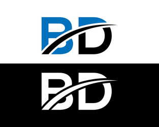 Abstract simple initial db and bd logo design Vector Image