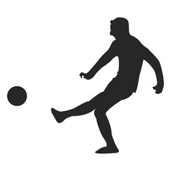 Footballer passing ball Royalty Free Vector Image