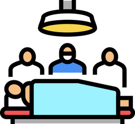 Surgeons team do surgery operation papercut Vector Image