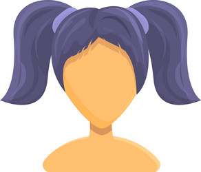 Ponytails Two Ponytail Vector Images (over 120)