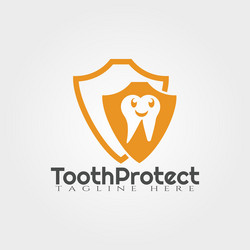 Dental protection logo template design Royalty Free Vector