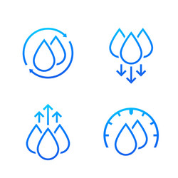 Humidity icon water level Royalty Free Vector Image
