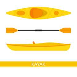 Kayak adventure banners and cards with tourists Vector Image
