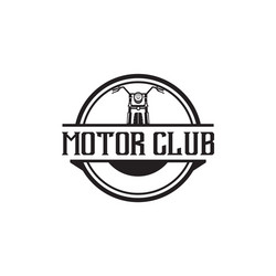 Motor club logo design template Royalty Free Vector Image