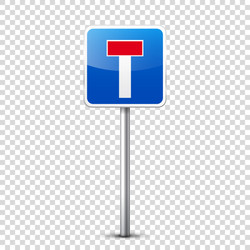 Road blue signs collection isolated on transparent