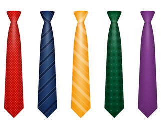 Neck ties templates with plaid texture Royalty Free Vector