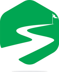 Way to success logo design Royalty Free Vector Image