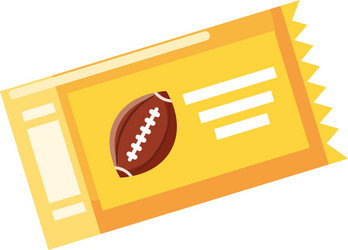 American football ball ticket design Royalty Free Vector