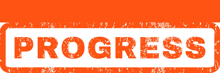 In progress text rubber stamp Royalty Free Vector Image