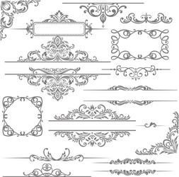 Design elements for page border Royalty Free Vector Image