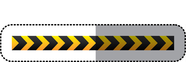 Sticker barrier icon line caution sign Royalty Free Vector