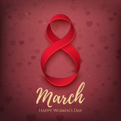 March 8 greeting card template Royalty Free Vector Image