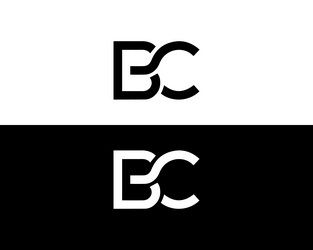 Bc logo design template Royalty Free Vector Image