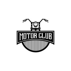 Motor club logo design template Royalty Free Vector Image