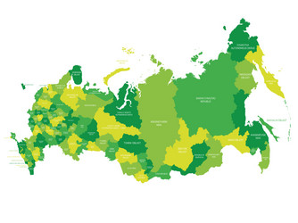 Political map of russia and surrounding countries Vector Image