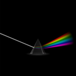 Realistic prism light dispersion rainbow Vector Image