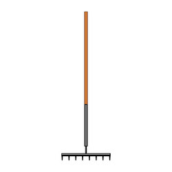 Raking rake cartoon Royalty Free Vector Image - VectorStock
