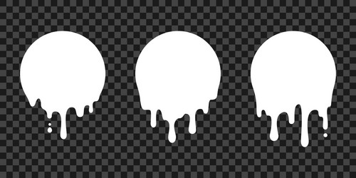 Dripping circle paint round liquid blob drops Vector Image