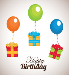 Happy birthday symbol set Royalty Free Vector Image