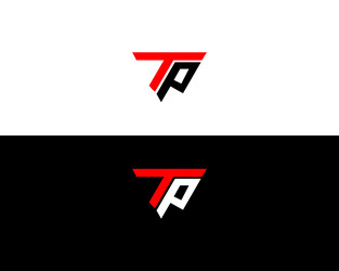 Simple modern tp logo initial letter Royalty Free Vector