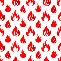 Fire flame seamless pattern Royalty Free Vector Image