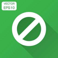 Stop sign icon in flat style danger symbol Vector Image