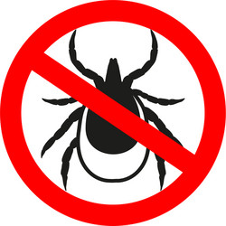 Ticks stop sign mite warning encephalitis Vector Image