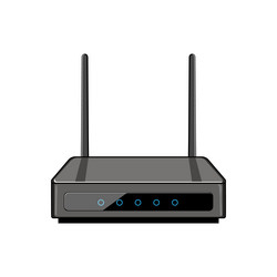 Connection router cartoon Royalty Free Vector Image