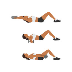 Woman doing around the world exercise Royalty Free Vector