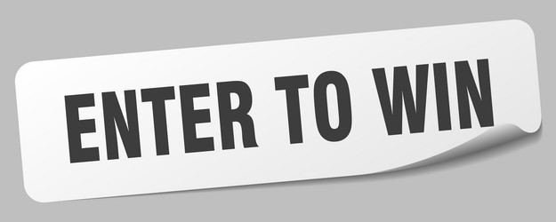 Enter to win sticker label Royalty Free Vector Image
