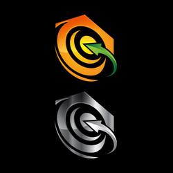 Tech background with radioactive symbol Royalty Free Vector