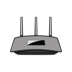 Wireless router cartoon Royalty Free Vector Image